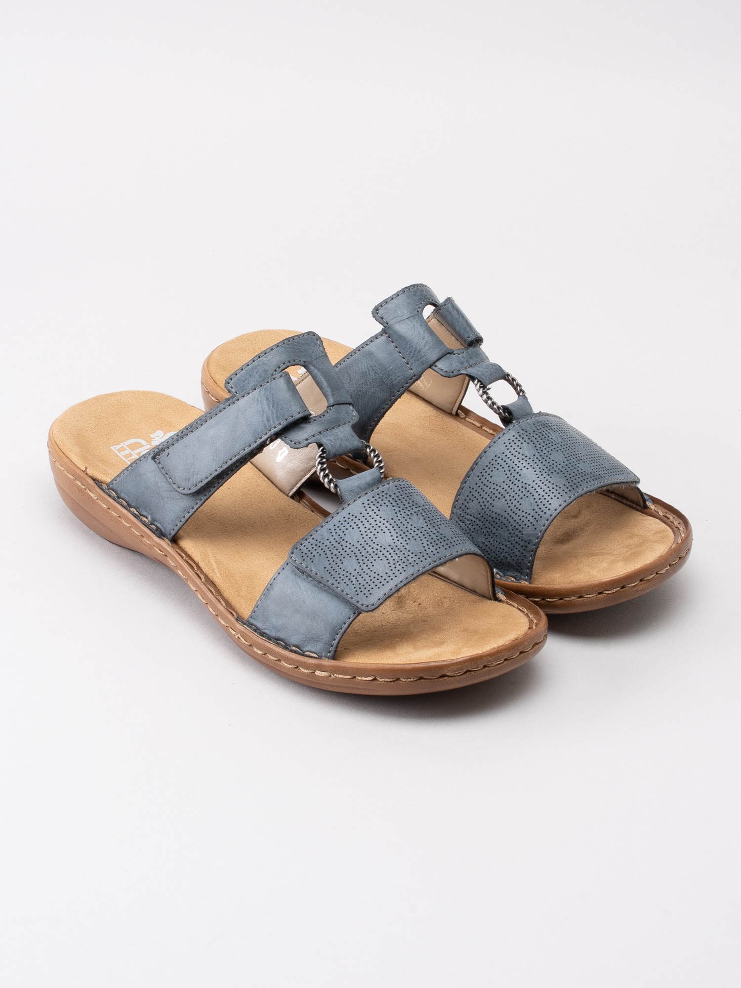 Köp Rieker - 60885 - Blå slip in sandaler 60885 | SKOMAN