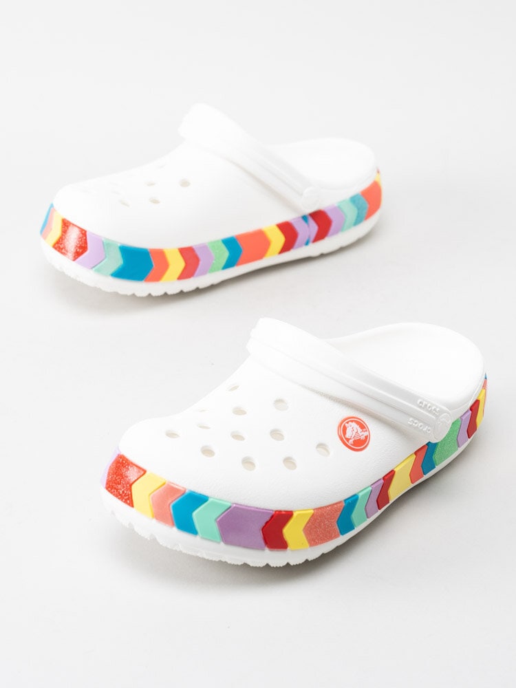 Crocs Chevron beaded Clog K White Crocband – Vita badtofflor med ...