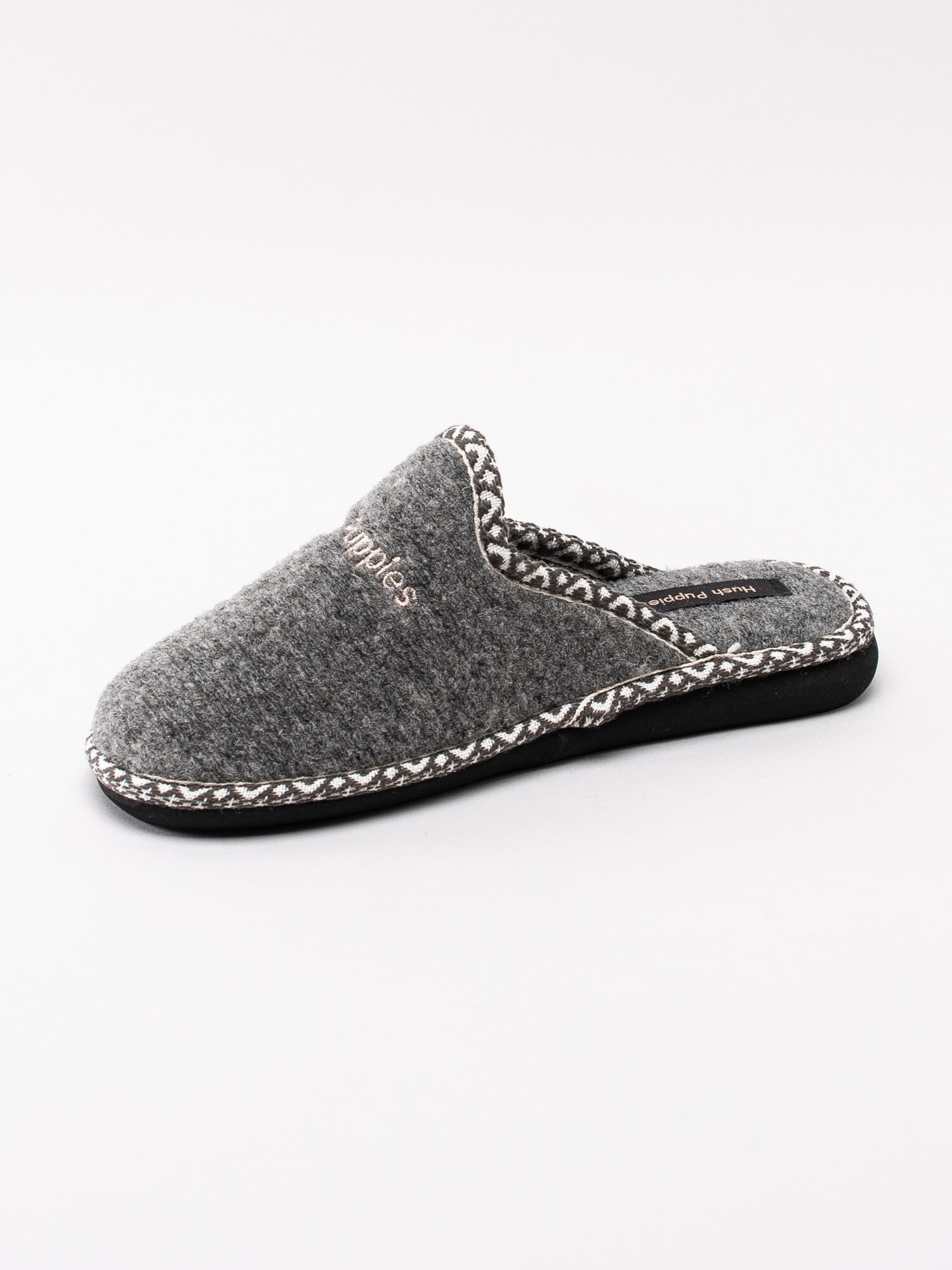 Köp Hush Puppies - 4901 - Grå slip in filt-tofflor 4901 | Skoman.se