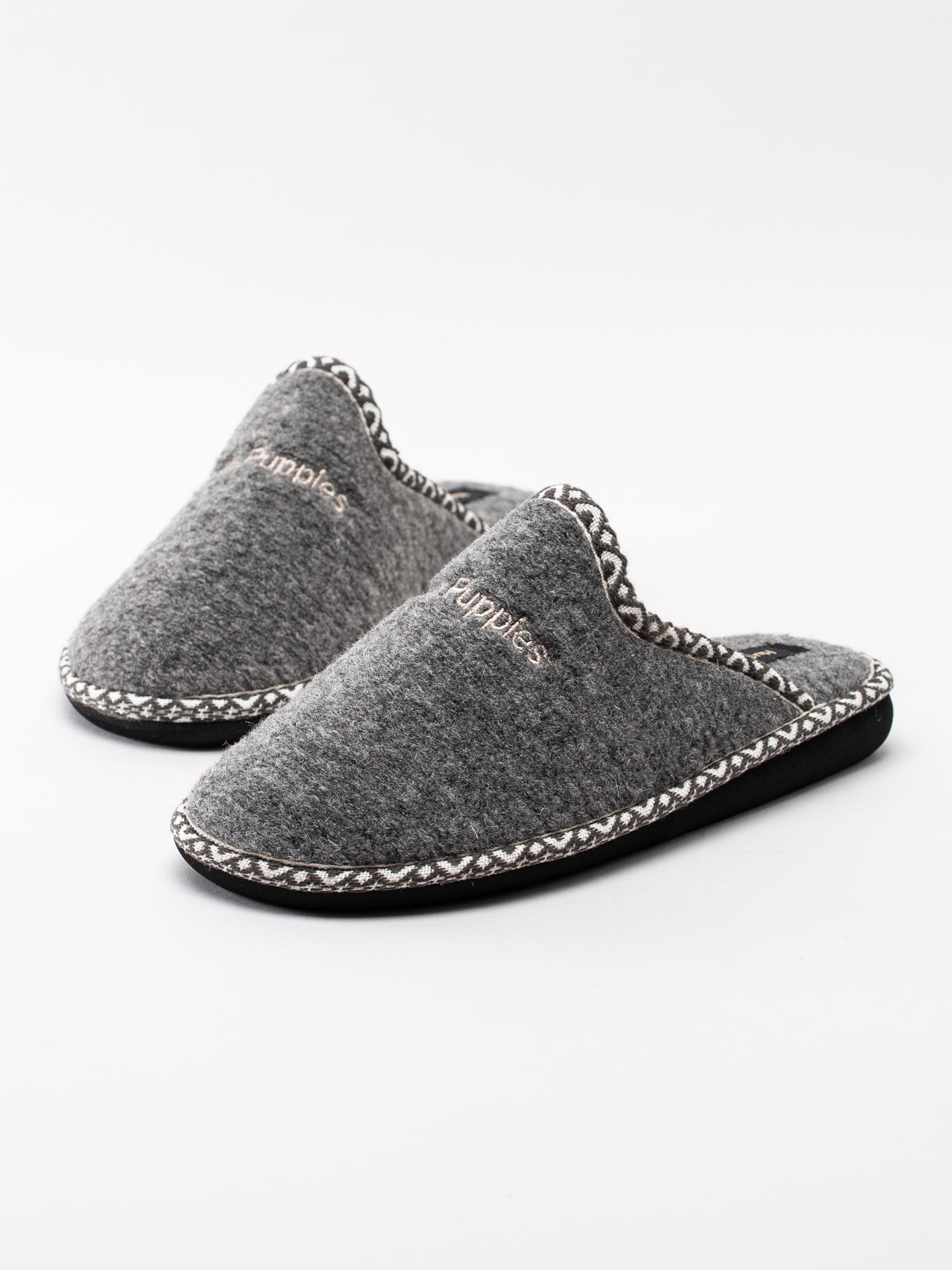 Köp Hush Puppies - 4901 - Grå slip in filt-tofflor 4901 | Skoman.se