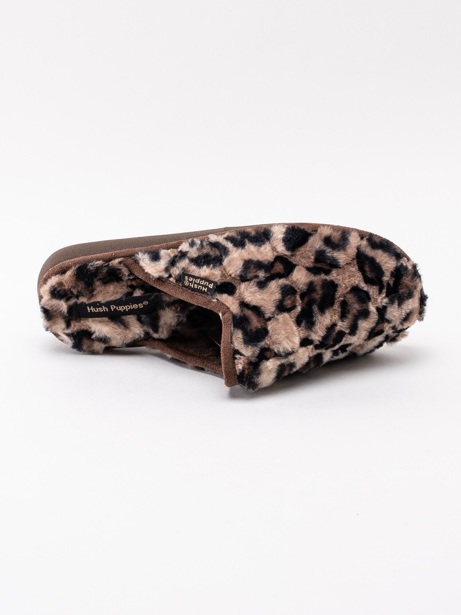 Köp Hush Puppies - 4906 - Mysiga leopard-mönstrade tofflor i fuskpäls ...